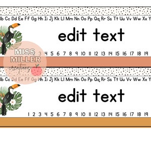 Boho Tropics Desk Plates [editable] - Etsy