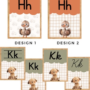 Farm Friends Classroom Alphabet Posters - Etsy