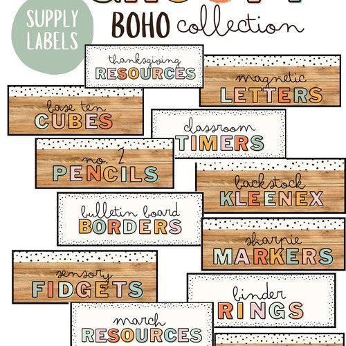 Groovy Boho Voice Level Classroom Posters editable - Etsy