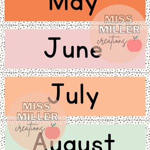 Groovy Boho Classroom Calendar - Etsy