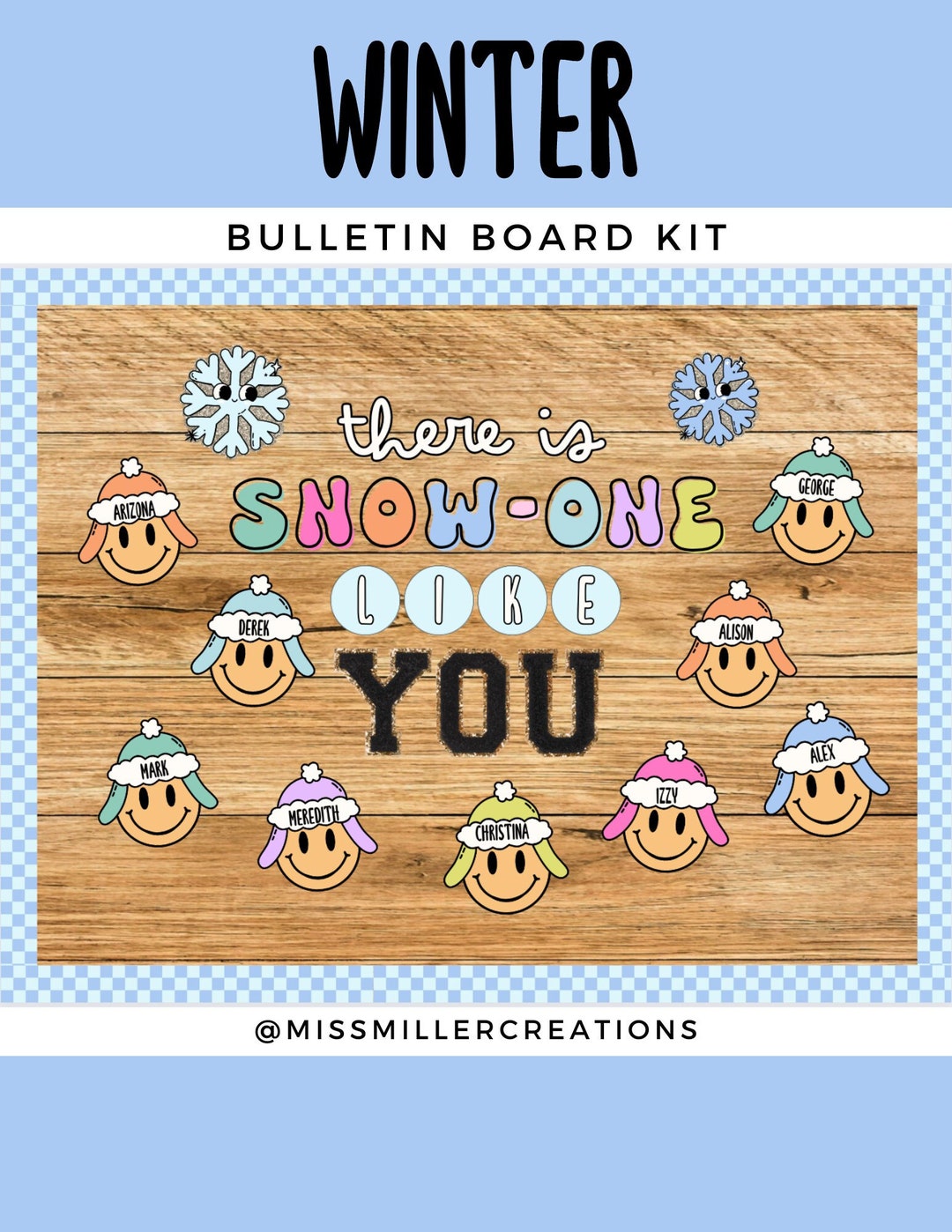 Snow-one Like You [groovy Winter] Bulletin Board Kit - Etsy
