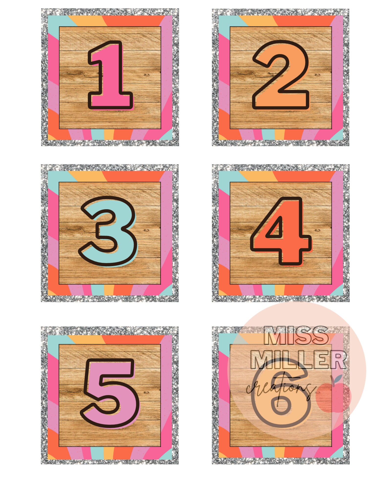 Groovy Glitter Classroom Calendar editable Features - Etsy