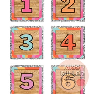 Groovy Glitter Classroom Calendar - Etsy