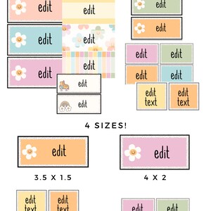 Groovy Pastel Teacher Toolbox Labels [editable] - Etsy UK