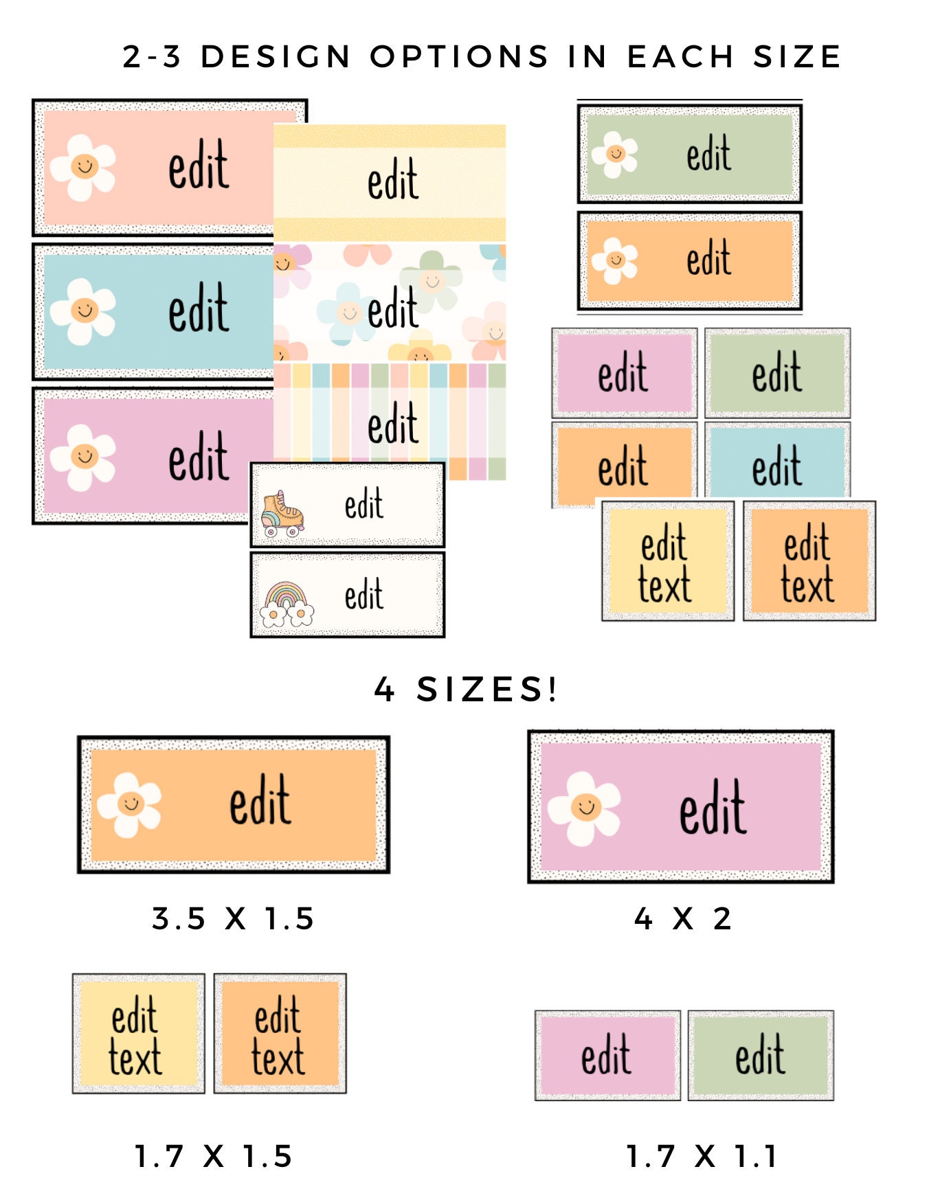 Groovy Pastel Teacher Toolbox Labels [editable] - Etsy