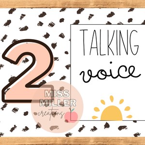 Modern Boho Rainbow Voice Level Classroom Posters - Etsy
