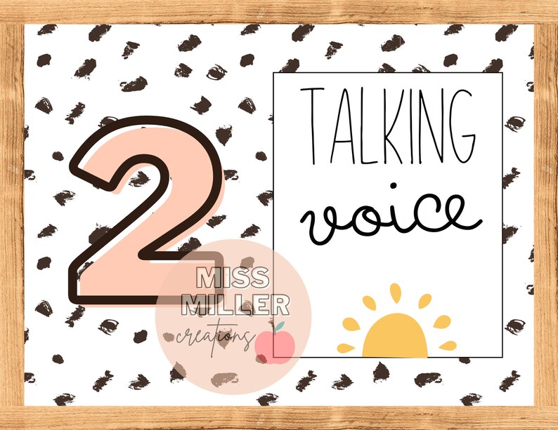 Modern Boho Rainbow Voice Level Classroom Posters - Etsy