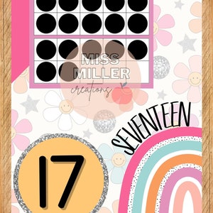 Groovy Glitter Classroom Number Posters - Etsy