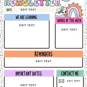 Groovy Winter Newsletter [editable] - Etsy
