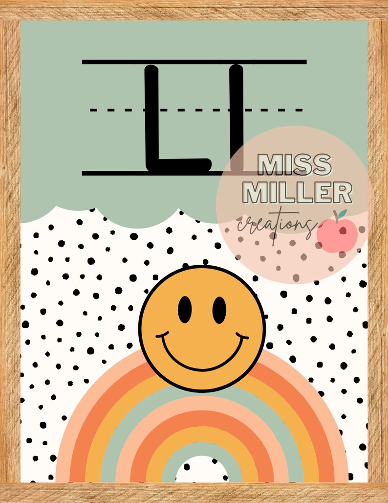 Groovy Boho Classroom Alphabet - Etsy