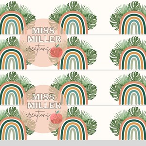 Boho Tropics Bulletin Board Borders - Etsy