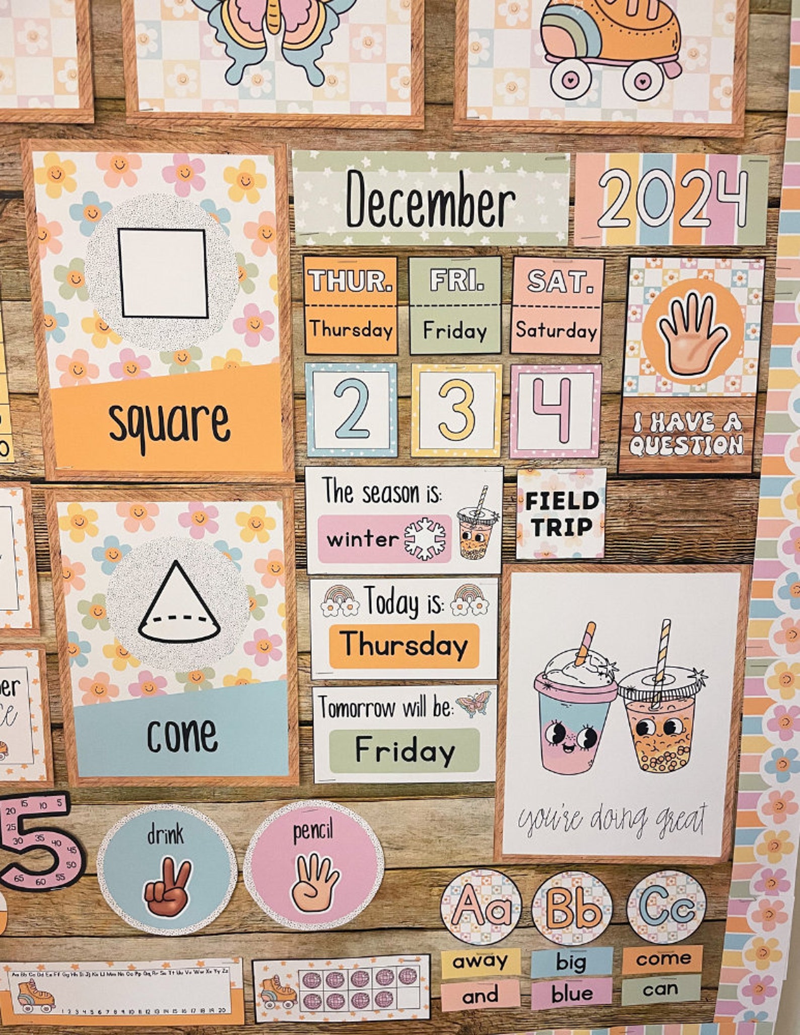 Groovy Pastel Classroom Decor Bundle [editable] - Etsy