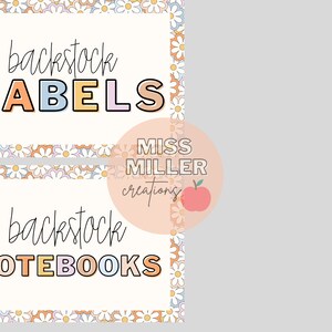 Daisy Dreams Classroom Supply Labels - Etsy