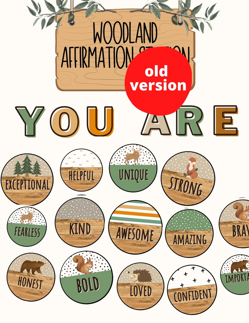 Woodland Classroom Affirmation Station - Etsy