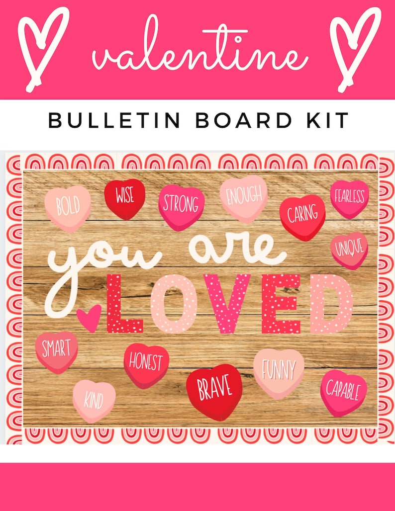 You Are Loved Bulletin Board Kit valentine's Day - Etsy