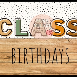 Woodland Class Birthday Display - Etsy