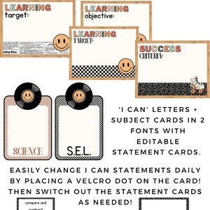 Groovy Vintage Learning Goal Posters/i Can Statements/focus Wall - Etsy