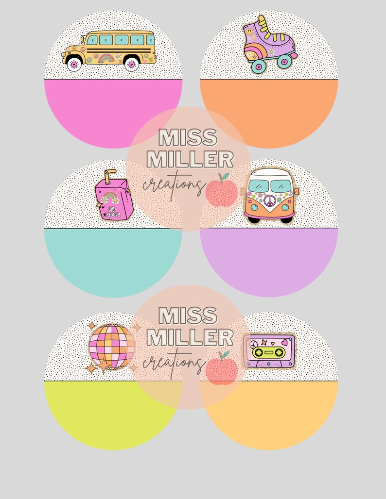 Disco Era Classroom Labels [editable] - Etsy