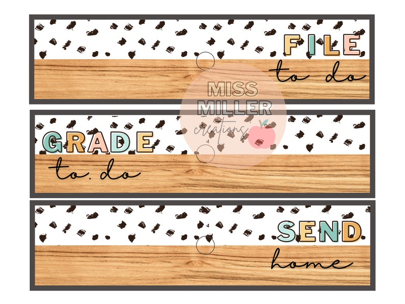 Modern Boho Rainbow 10-drawer Cart Labels editable - Etsy