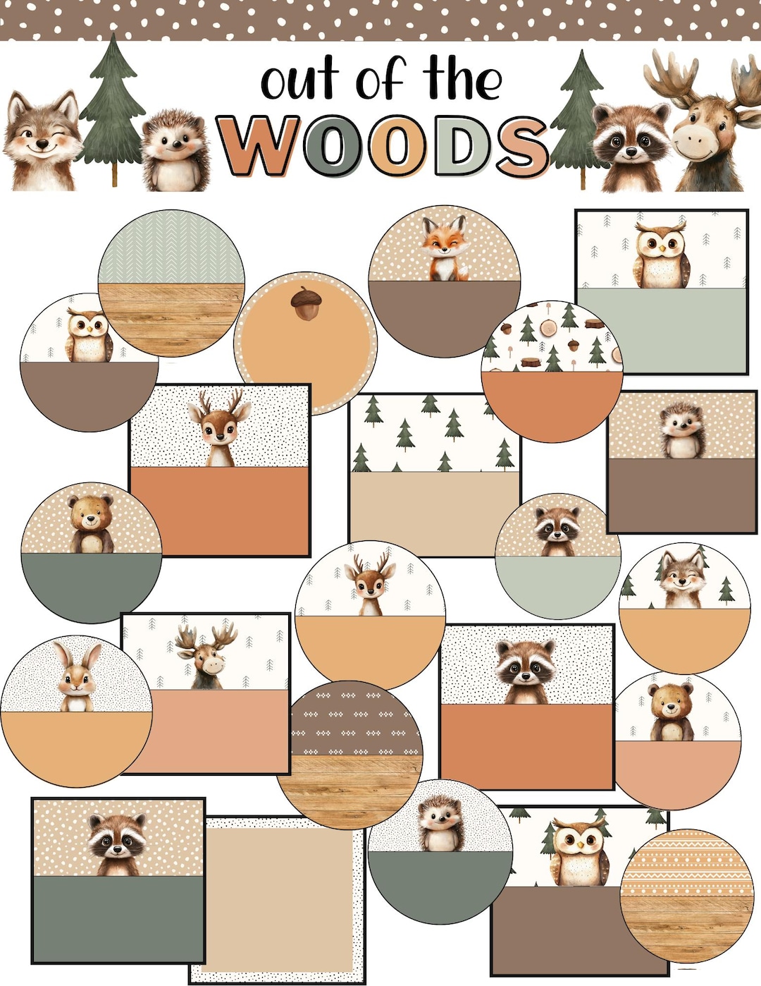 Out of the Woods Classroom Labels [editable] - Etsy