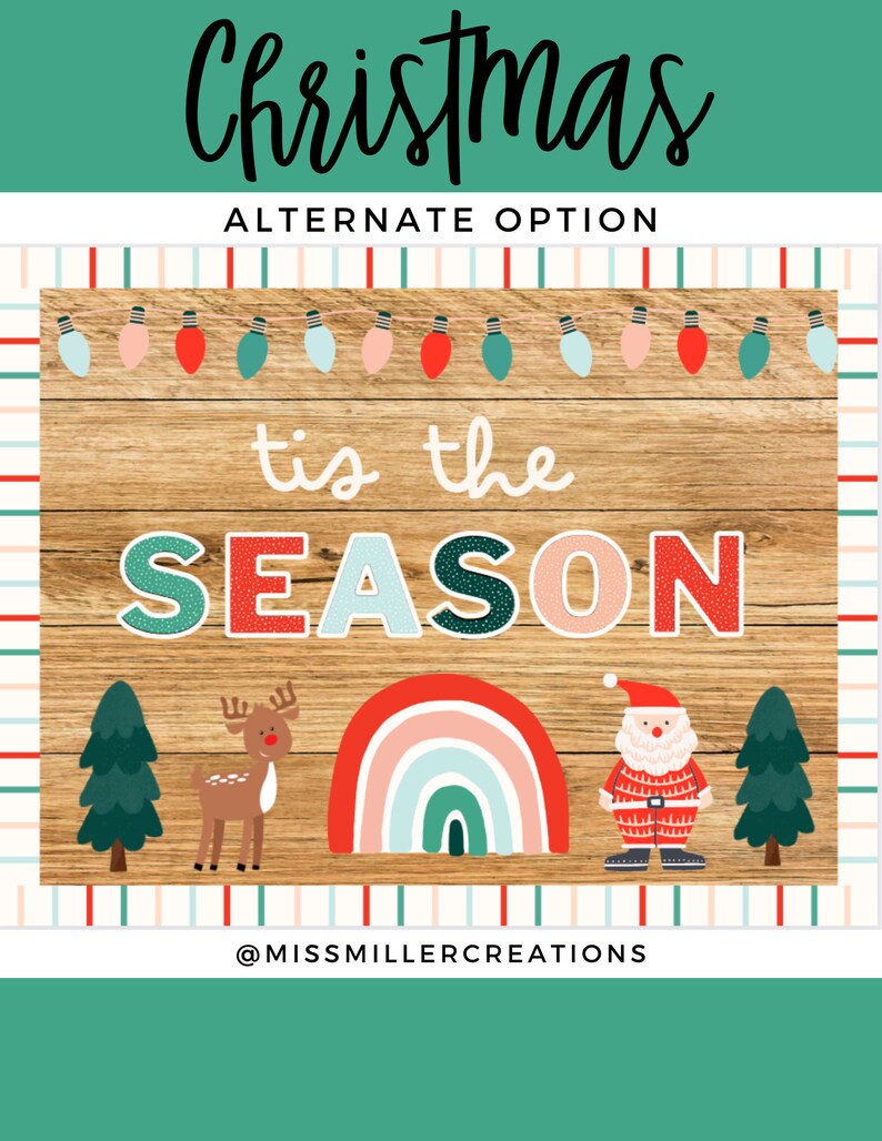 Tis the Season Bulletin Board Kit - Etsy