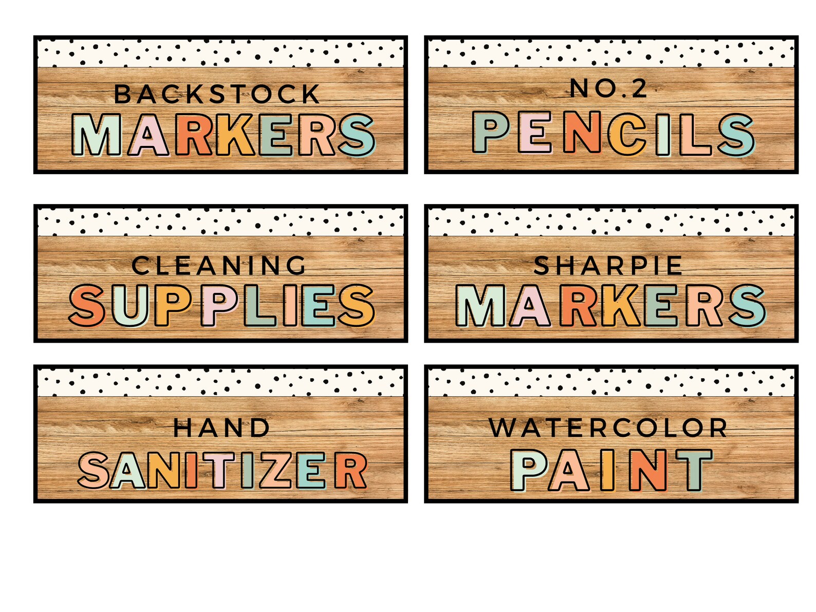 Groovy Boho Classroom Supply Labels - Etsy