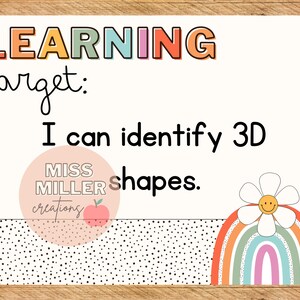 Retro Rainbow Learning Goal Posters/i Can Statements/focus Wall ...