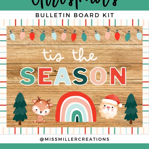 Tis the Season Bulletin Board Kit - Etsy