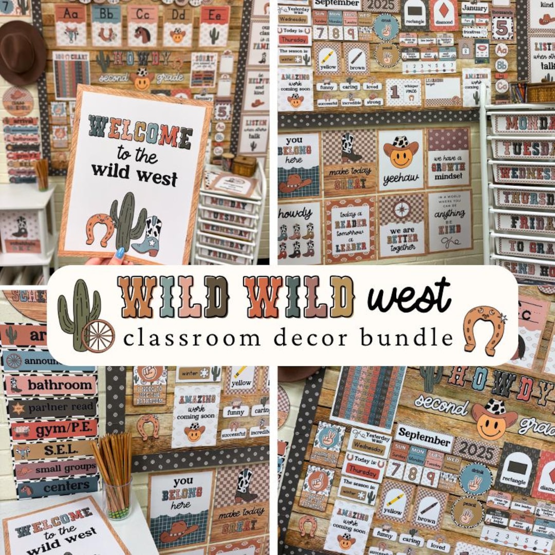 Wild Wild West Classroom Decor Bundle [editable] - Etsy