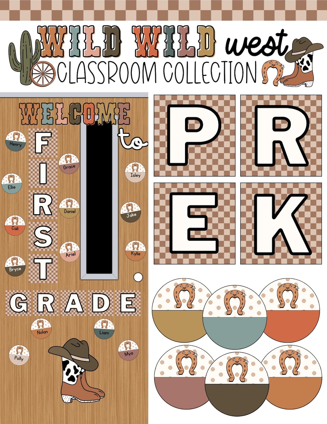 Wild Wild West Complete Classroom Collection [editable] - Etsy
