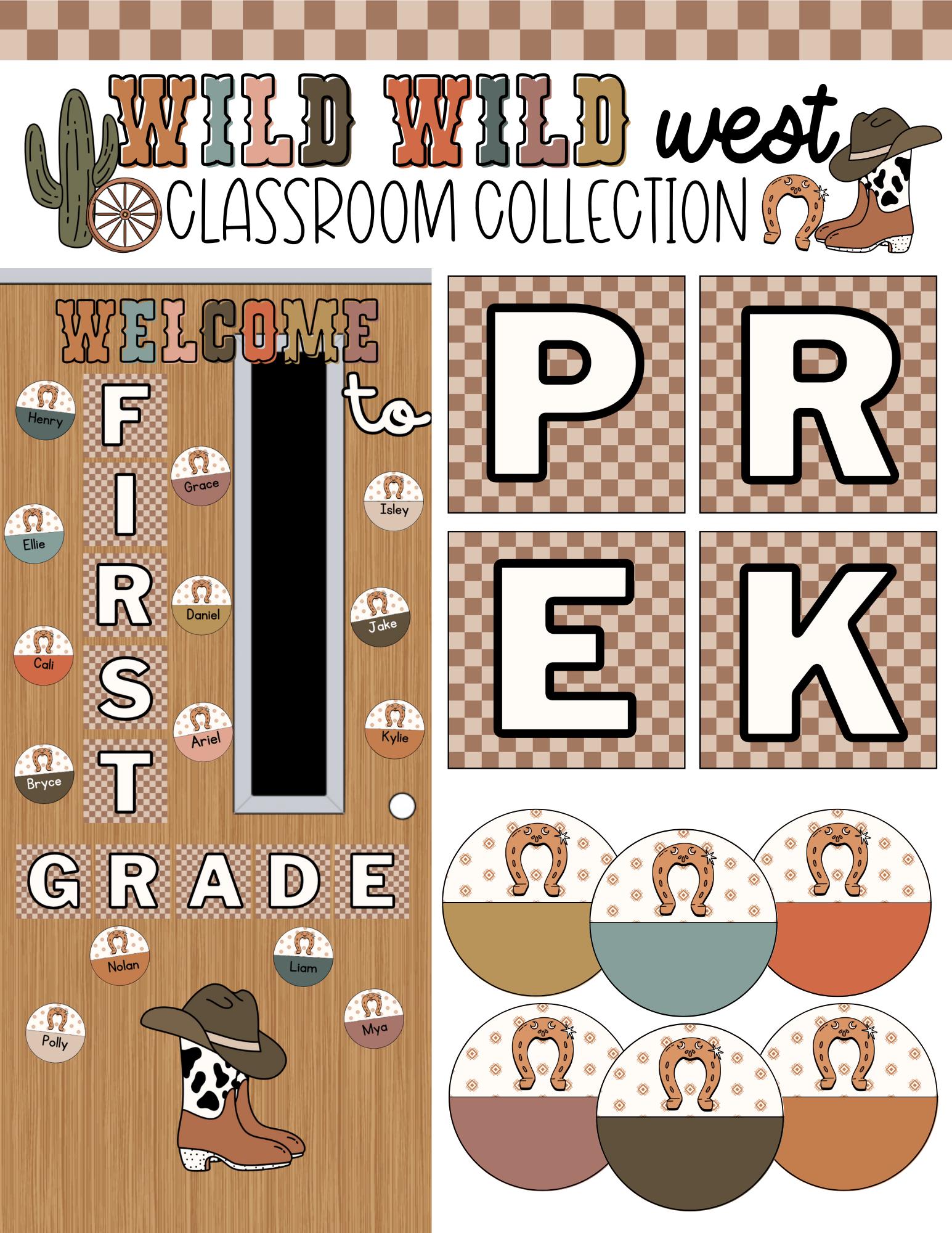 Wild Wild West Complete Classroom Collection [editable] - Etsy