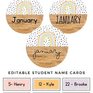 Pastel Boho Rainbow Class Birthday Display - Etsy