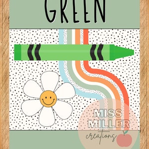 Retro Rainbow Classroom Color Posters - Etsy