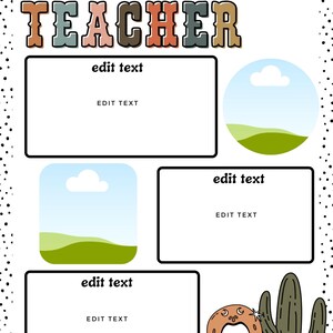 Wild Wild West Meet the Teacher Template - Etsy