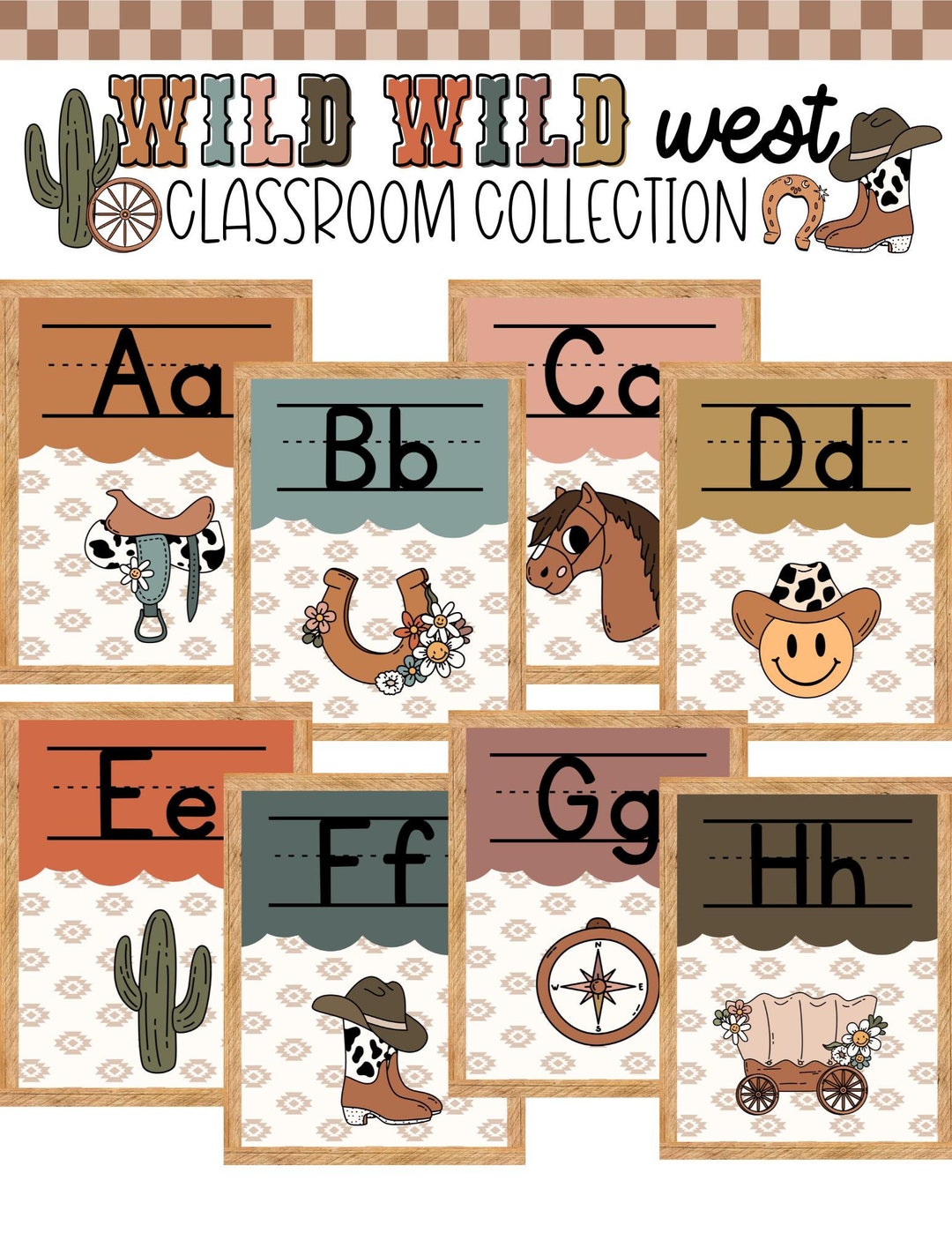 Wild Wild West Classroom Alphabet Posters - Etsy
