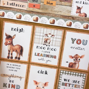 Farm Friends Complete Classroom Collection [editable] - Etsy