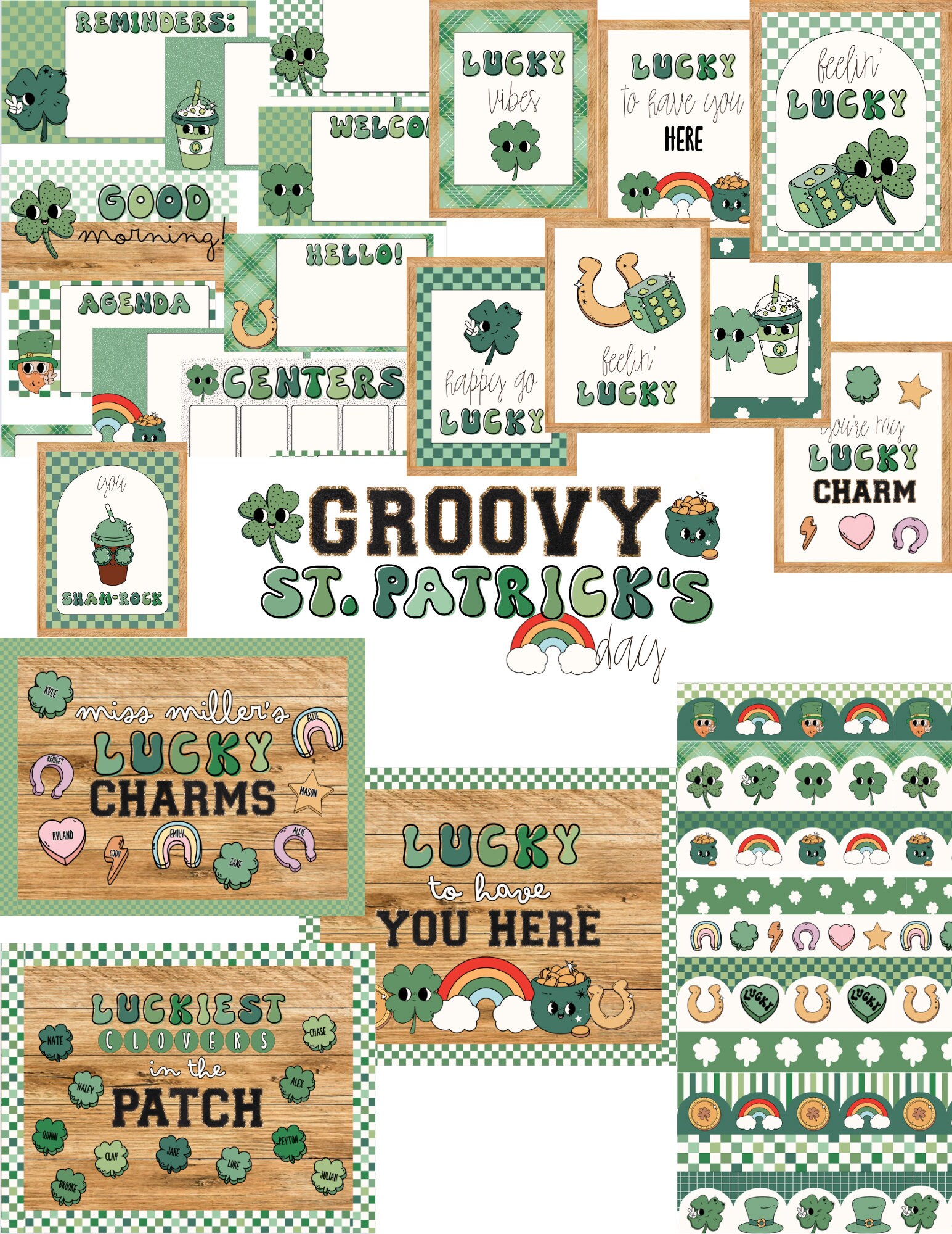 Groovy Seasonal YEARLONG Classroom Decor Bundle - Etsy