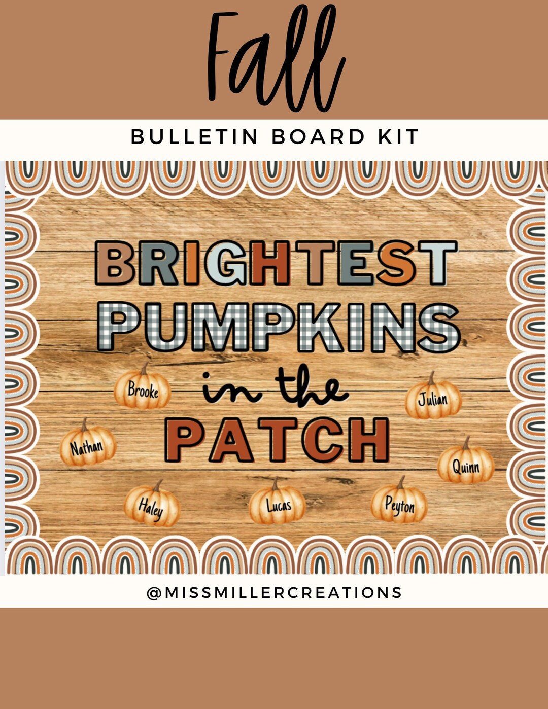 Brightest Pumpkins Bulletin Board Kit [fall] [holiday] [classroom Decor ...