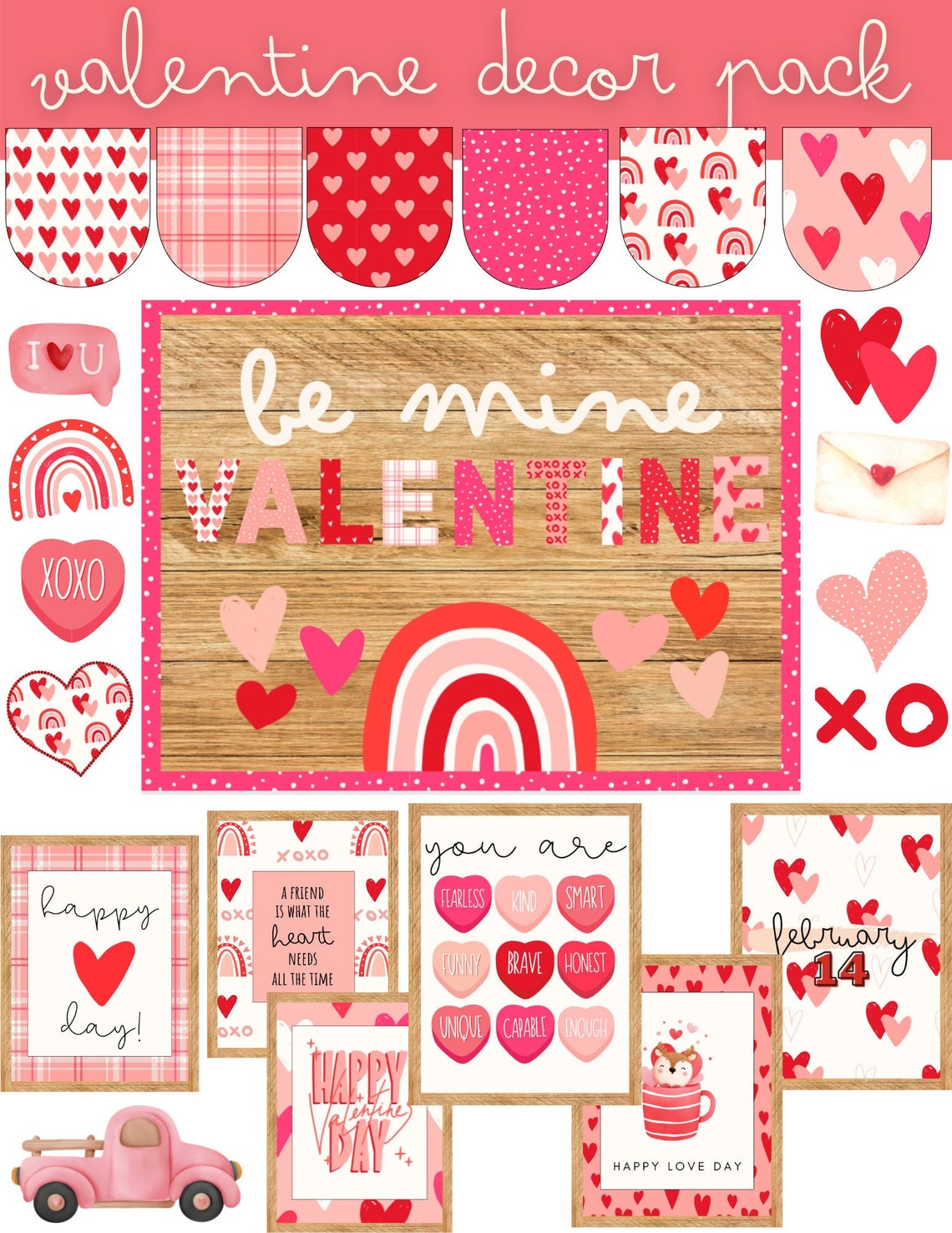 Valentine's Day Classroom Decor Collection - Etsy