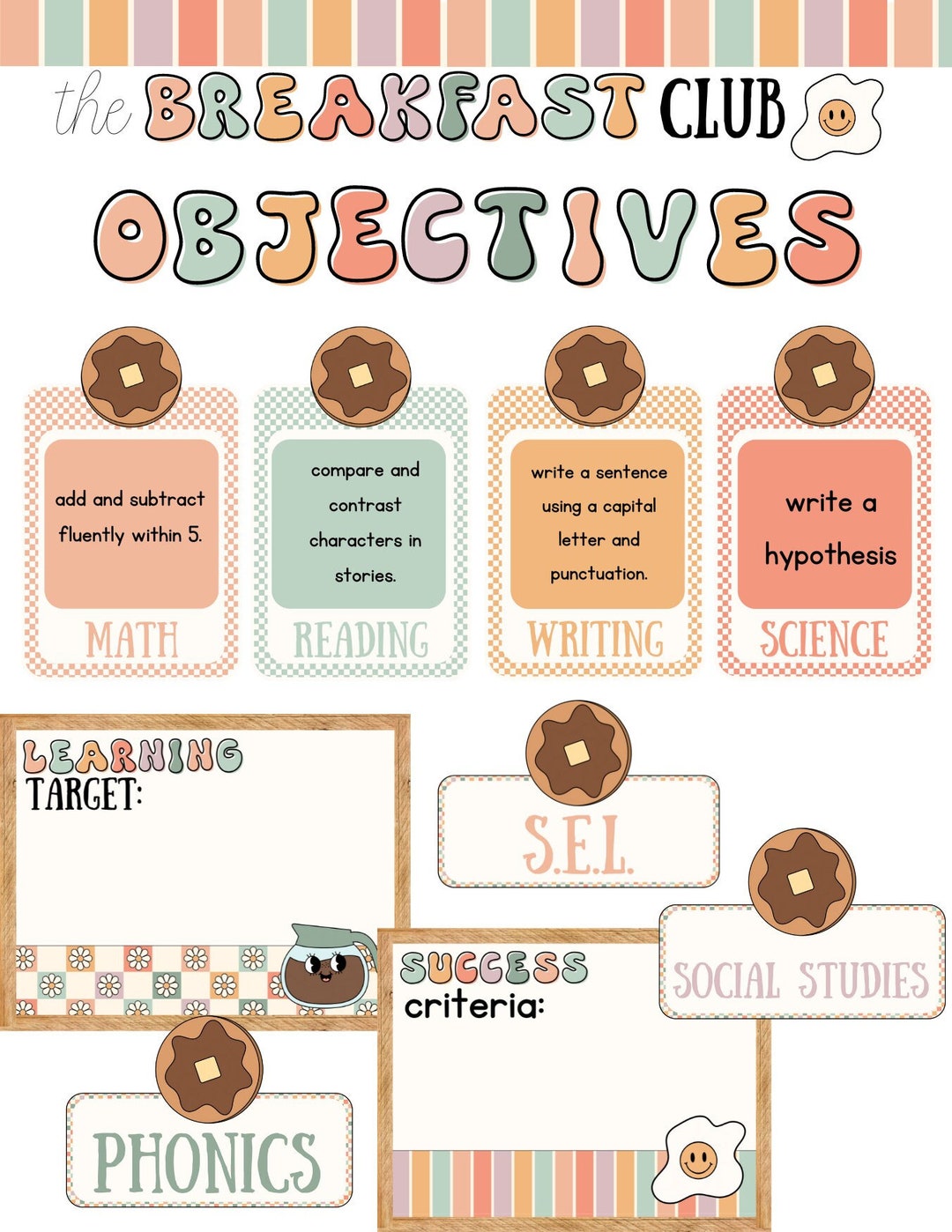 The Breakfast Club Learning Goal Posters/i Can Statements/focus Wall - Etsy