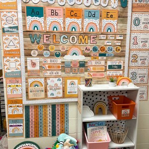 Modern Boho Rainbow Complete Classroom Collection - Etsy