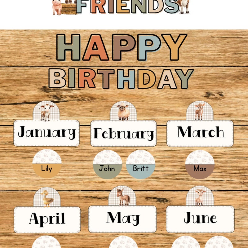 Classroom Birthday Chart - Etsy