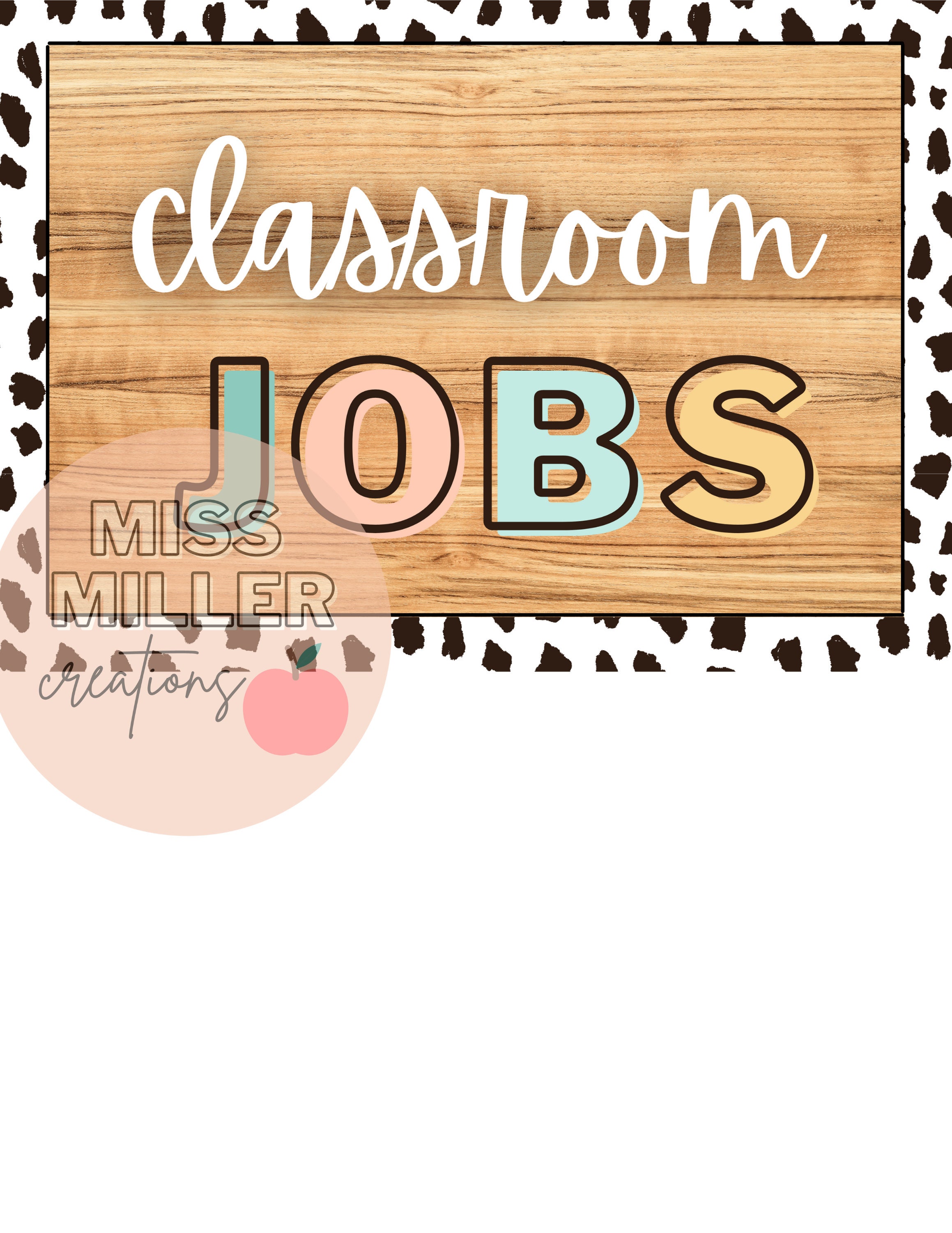 Modern Boho Rainbow Classroom Jobs Display editable | Etsy