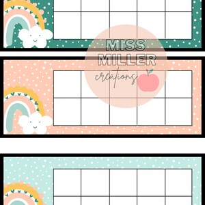 Modern Boho Rainbow Classroom Math Displays - Etsy