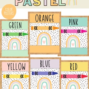 Pastel Boho Rainbow Complete Classroom Collection - Etsy