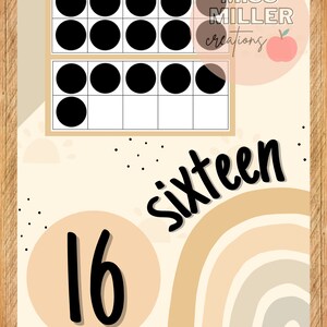 Neutral Boho Rainbow Classroom Number Posters - Etsy