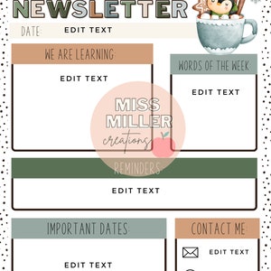 Winter Newsletter Template [editable] - Etsy