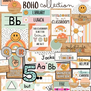 Groovy Boho Complete Classroom Collection [editable] - Etsy