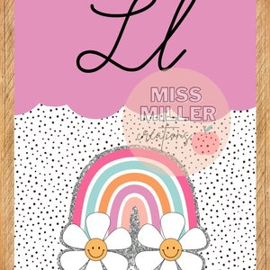 Groovy Glitter Classroom Alphabet Posters - Etsy