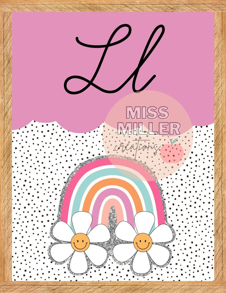 Groovy Glitter Classroom Alphabet - Etsy